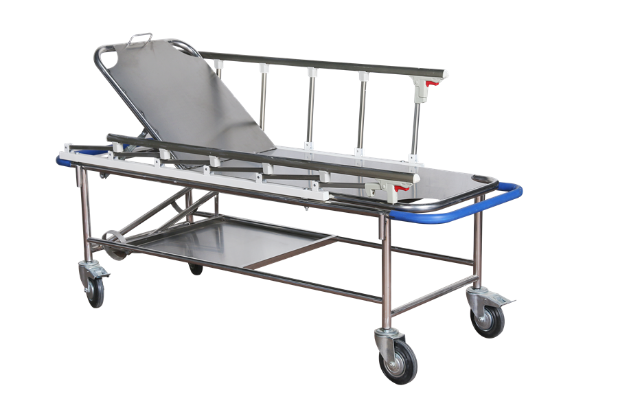 Mobile Stainless Steel Patient Hospital Stretcher Bed